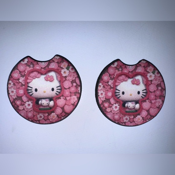 Other | Hello Kitty Pink Car Coasters | Poshmark